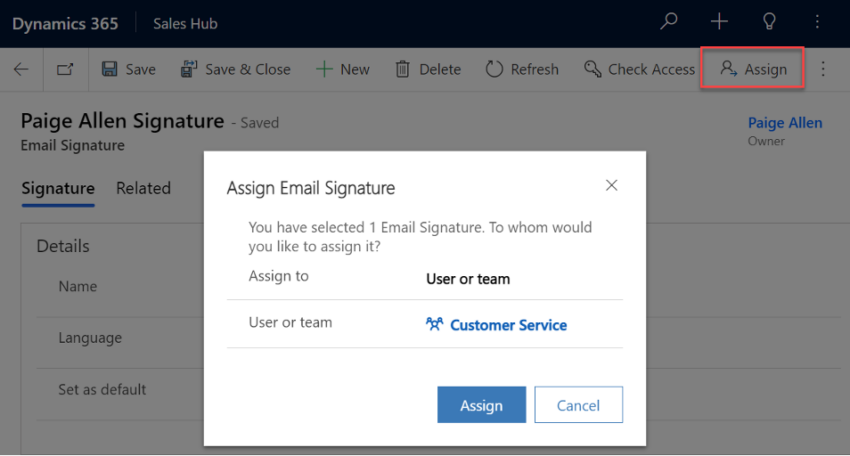 How To Create an Email Signature in Dynamics 365 Customer Engagement