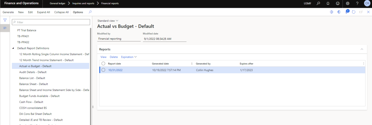 How to Create an Actual vs. Budget Report in Dynamics 365 Finance and ...